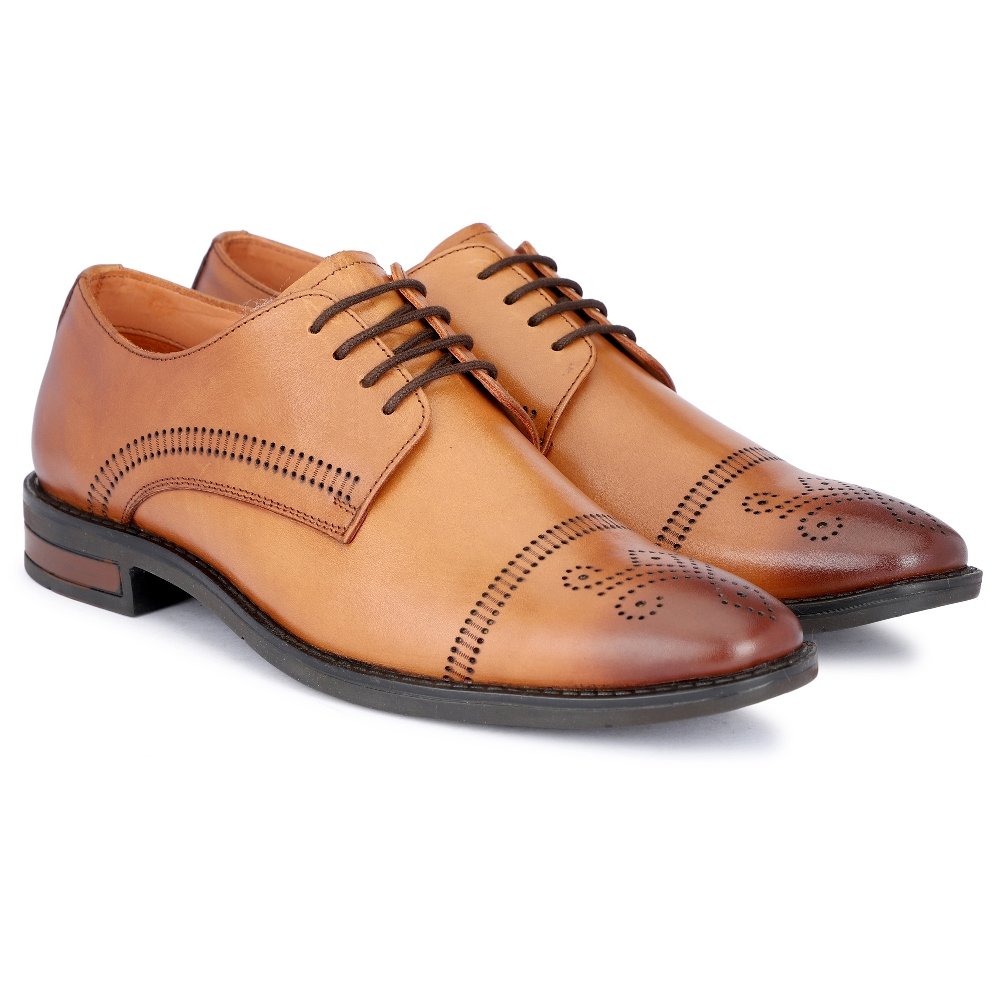 Varito Men’s Officewear Party Crust Italian Leather Lace up Formal Shoe ...